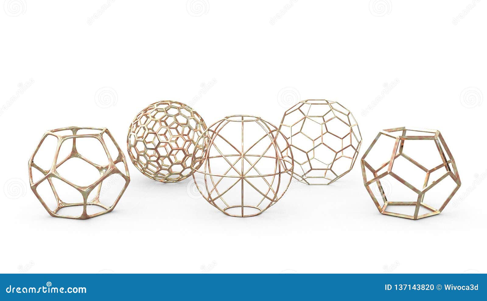 Geometric Decor Objects - Sphere Frames Stock Illustration ...