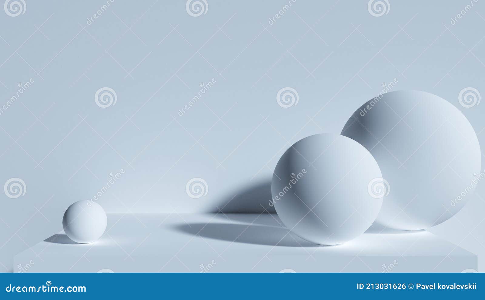 3d Rendering. Geometric Shapes with a Shadow Stock Illustration ...