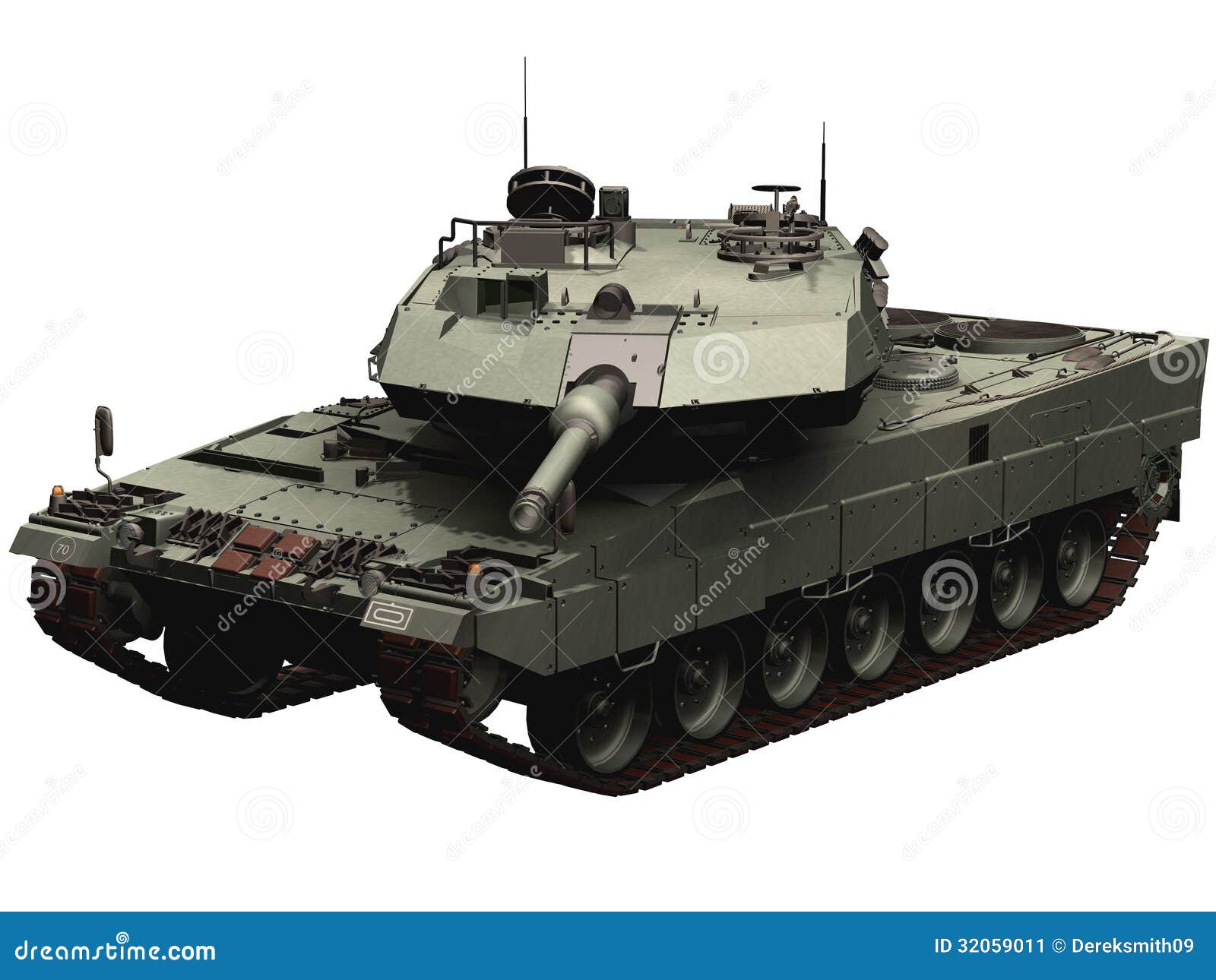 German Leopard I Main Battle Tank In Realistic Style. Military Vehicle ...