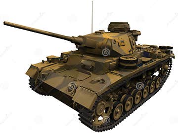 3d Rendering of a German Panzer 3 Tank Stock Illustration ...