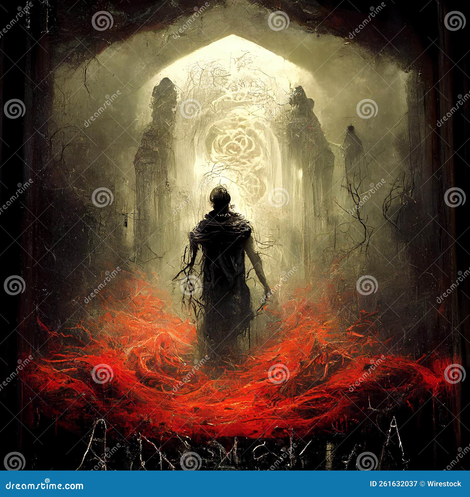 3D Rendering of the Ghost Man in Abandoned Old Building Stock ...