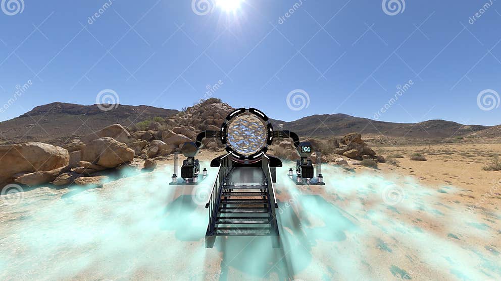3D Rendering of the Giant Lens Device Stock Illustration - Illustration ...