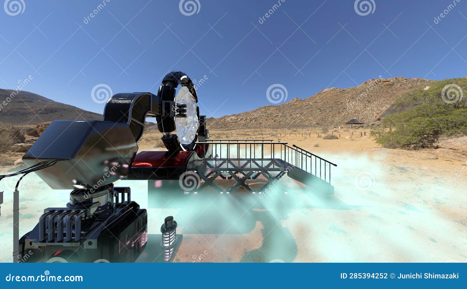 3D Rendering of the Giant Lens Device Stock Illustration - Illustration ...
