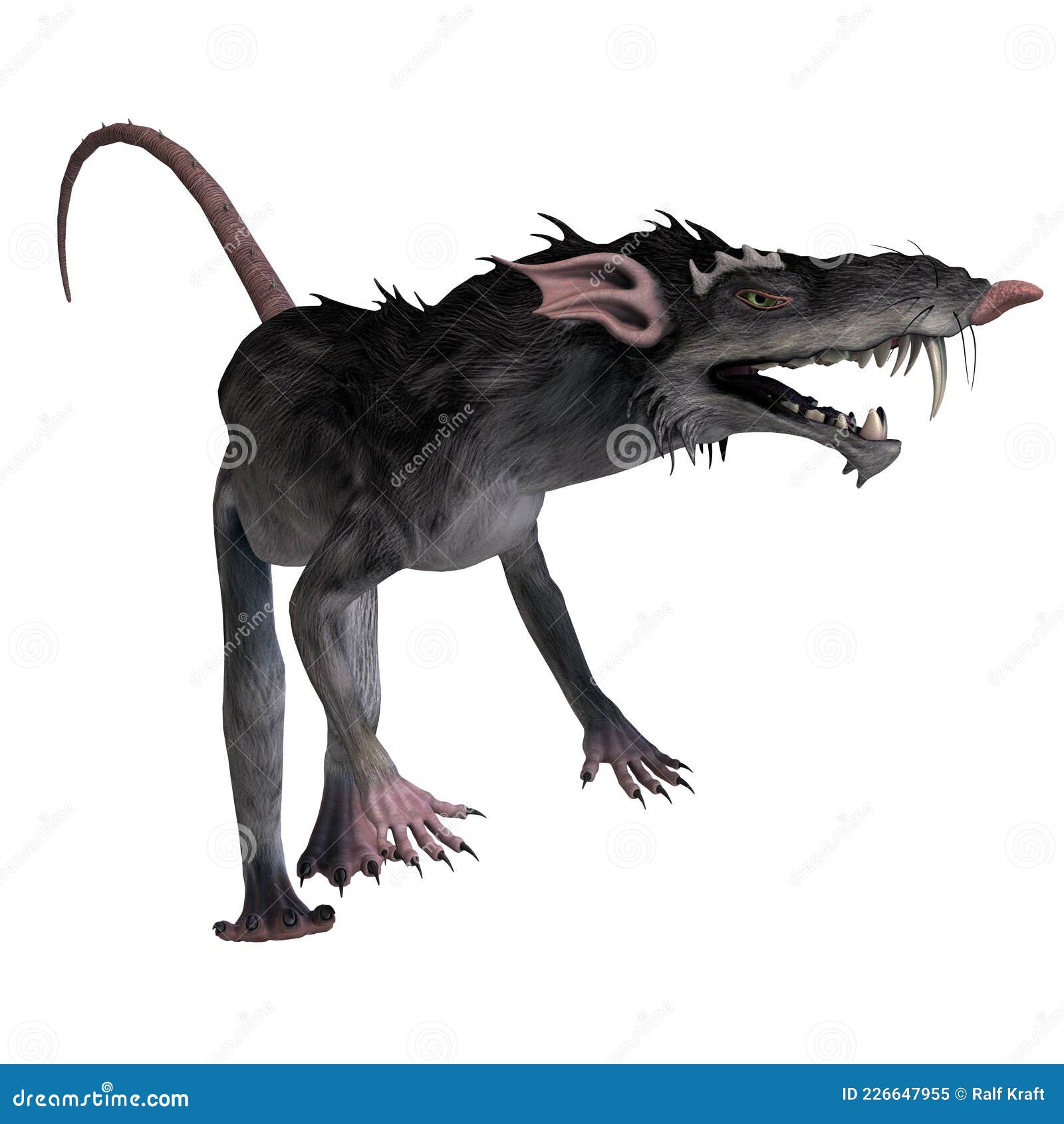 3d-illustration of an Isolated Giant Monster Rat Creature Stock ...