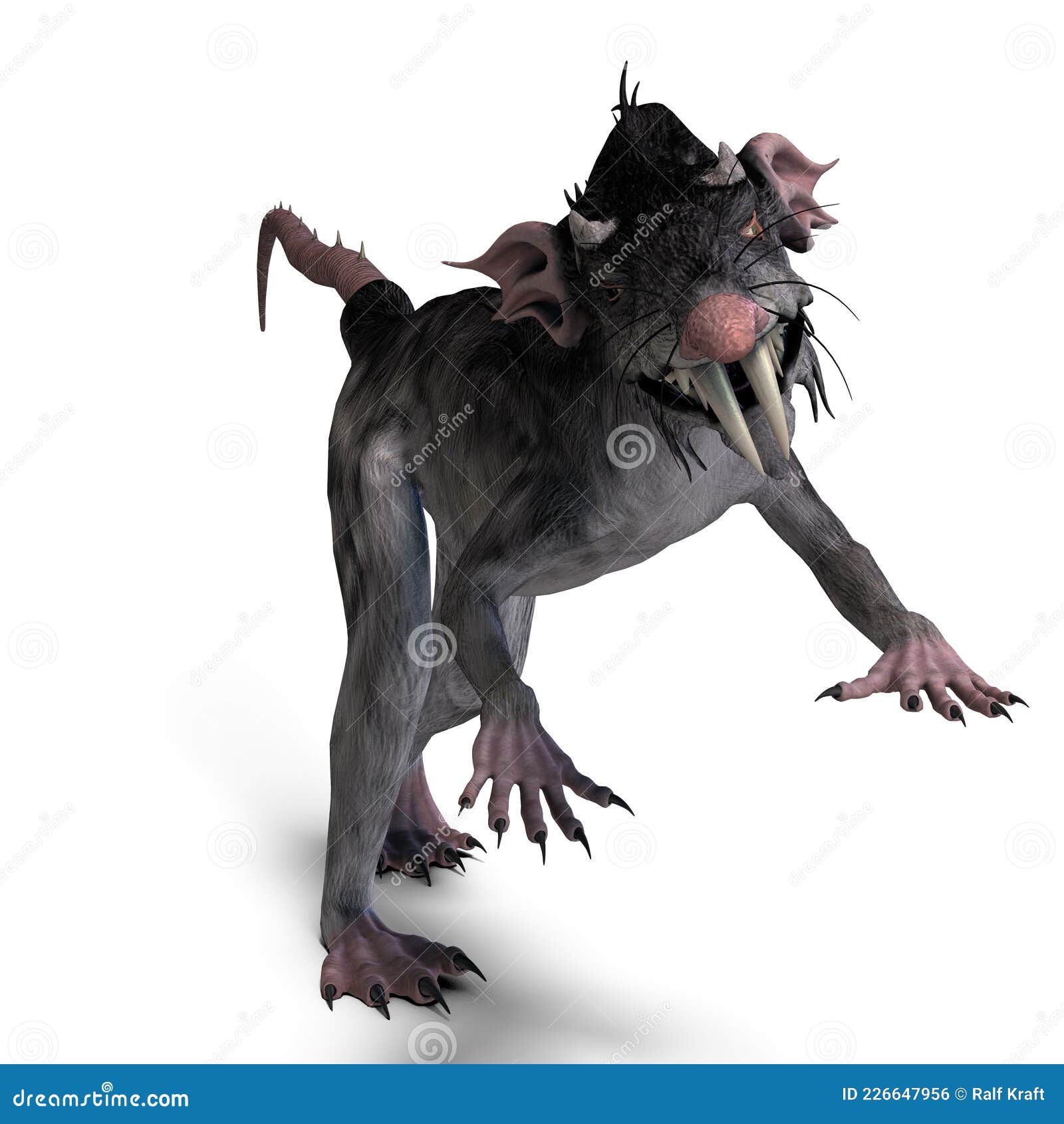 3d-illustration of an Isolated Giant Monster Rat Creature Stock ...