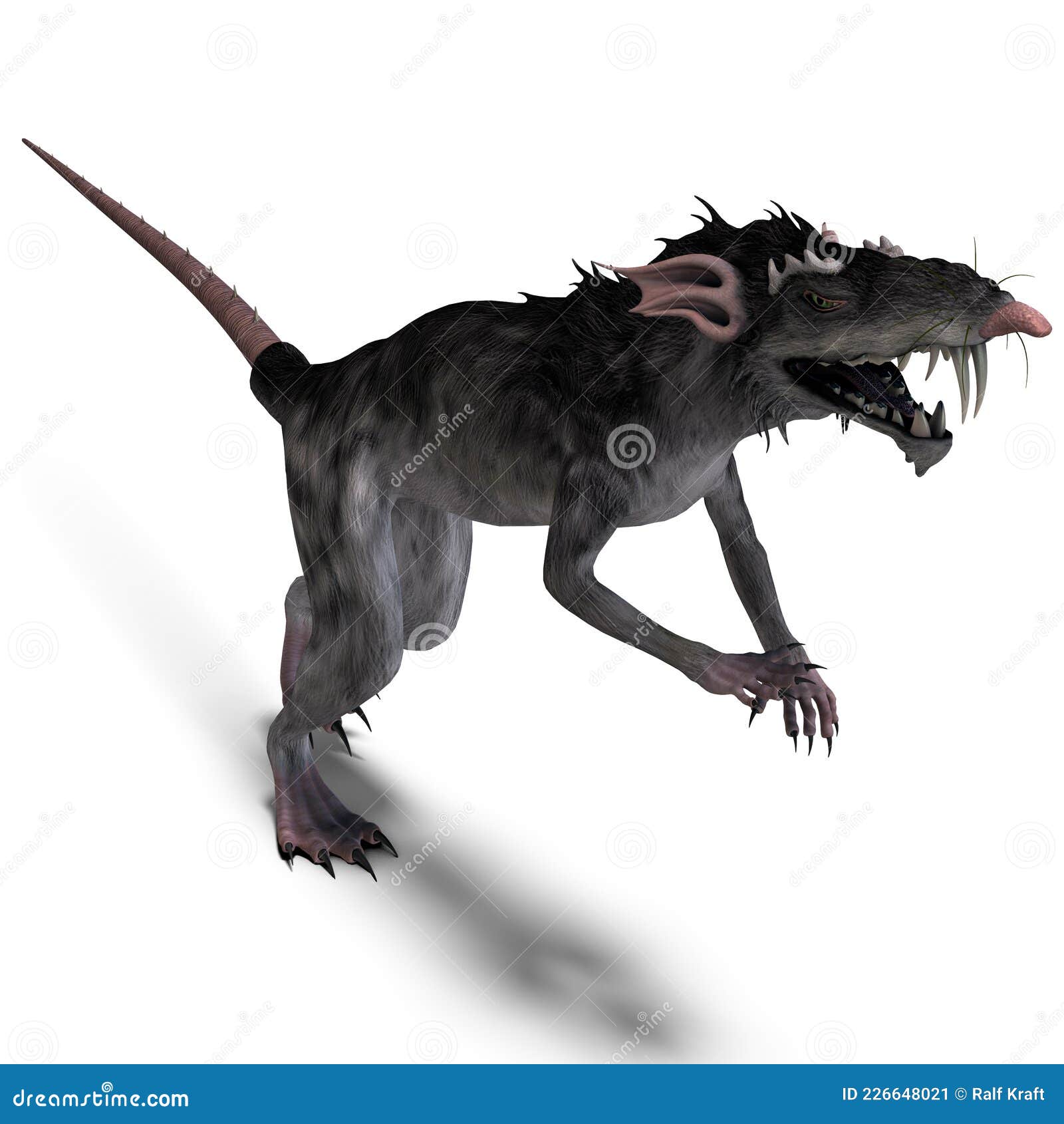 3d-illustration of an Isolated Giant Monster Rat Creature Stock ...