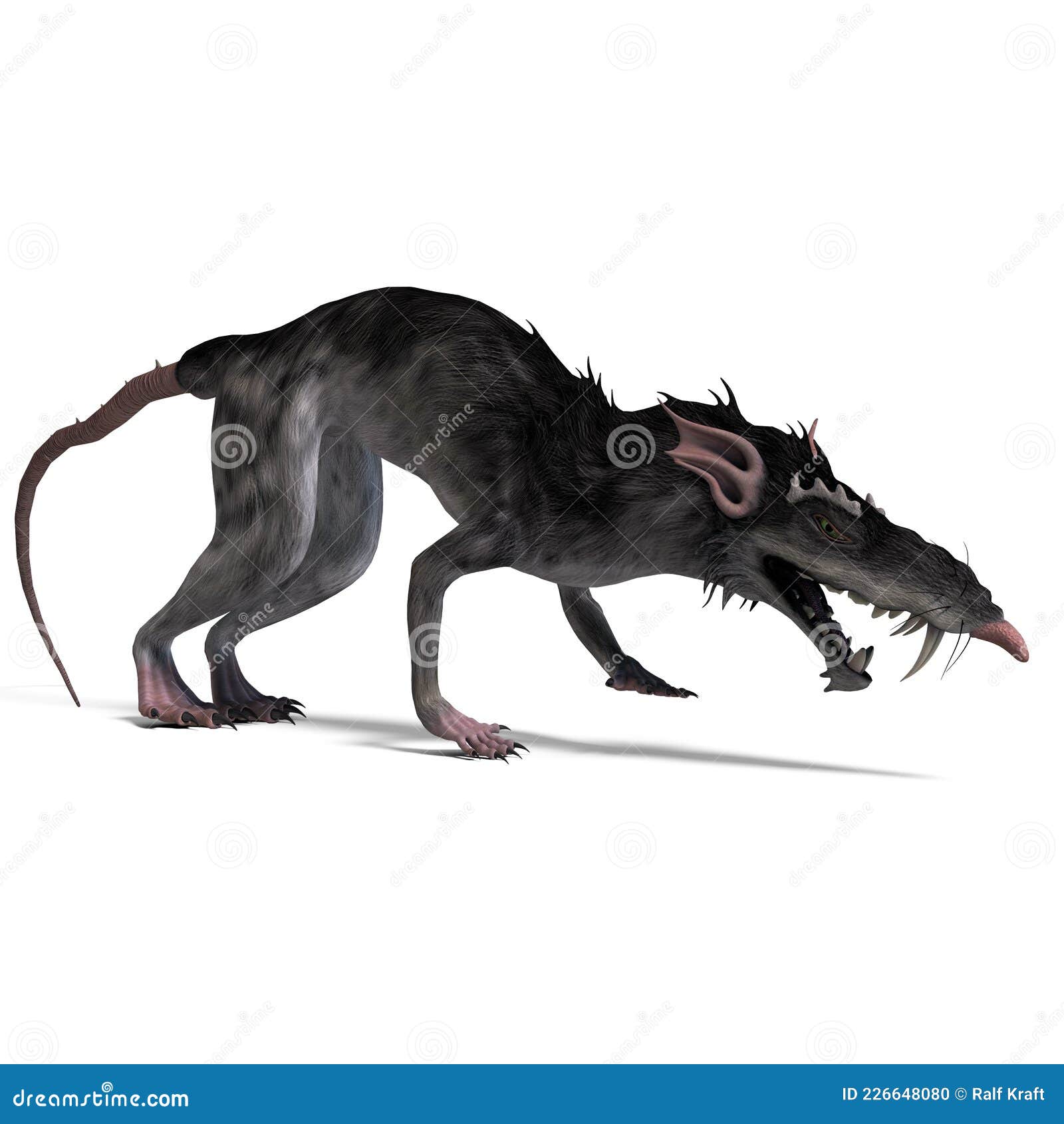 3d-illustration of an Isolated Giant Monster Rat Creature Stock ...