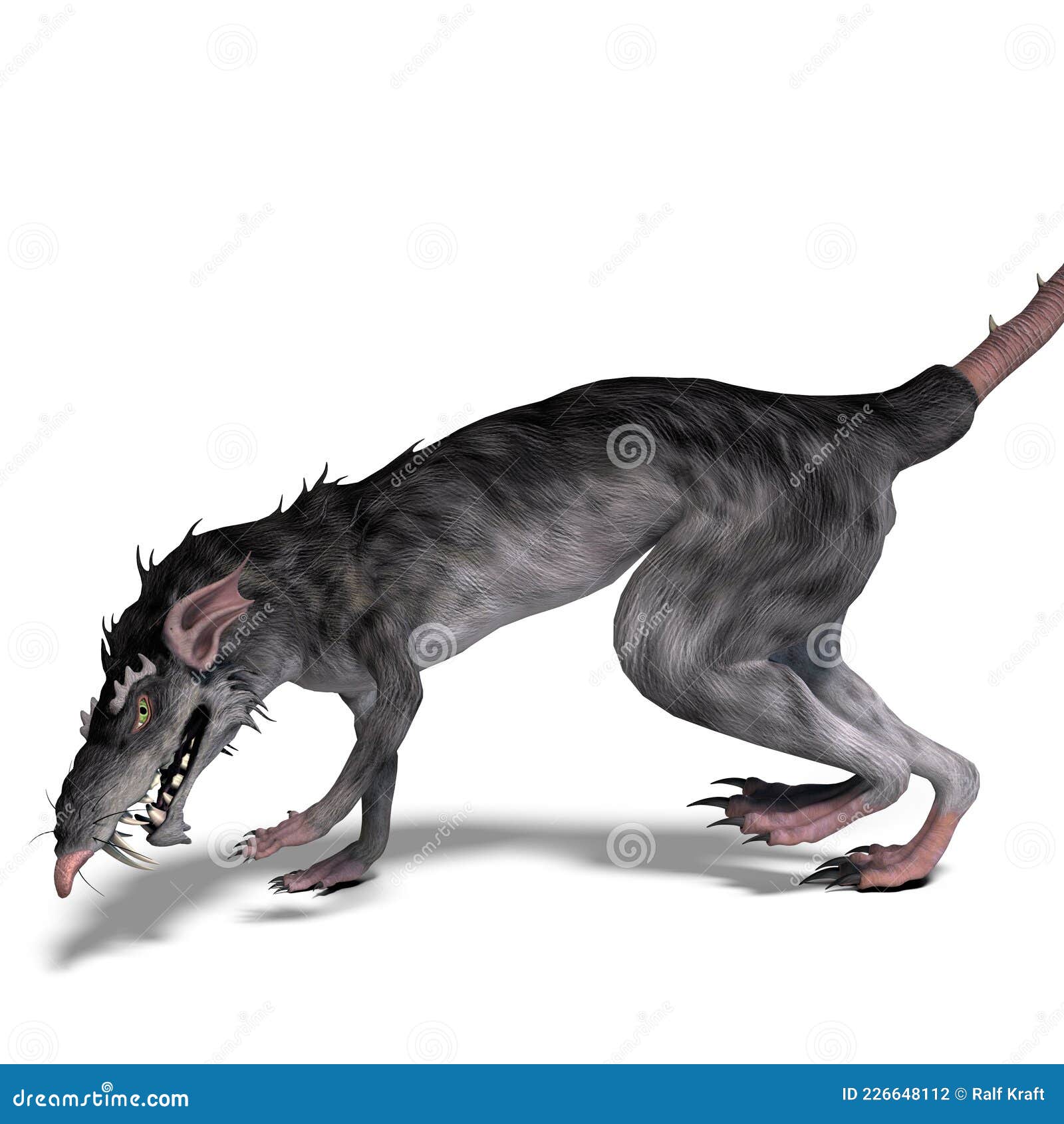 3d-illustration of an Isolated Giant Monster Rat Creature Stock ...