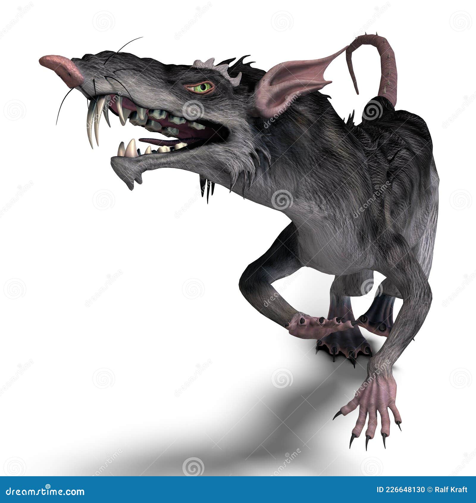 3d-illustration of an Isolated Giant Monster Rat Creature Stock ...