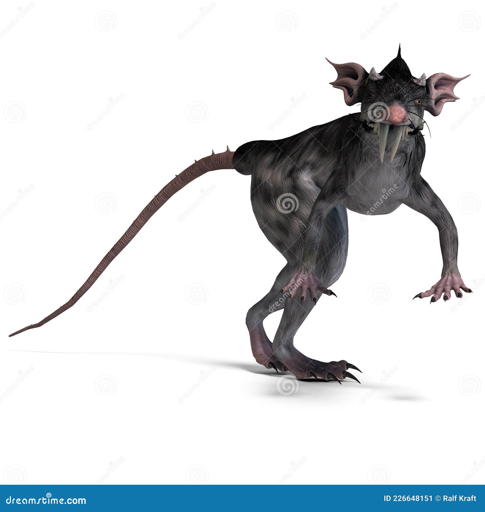 3d-illustration of an Isolated Giant Monster Rat Creature Stock ...