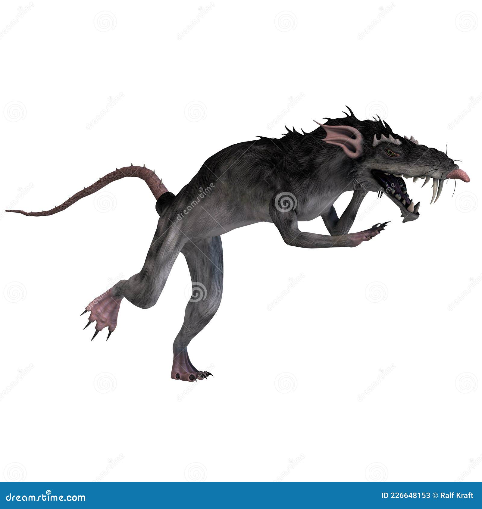 3d-illustration of an Isolated Giant Monster Rat Creature Stock ...