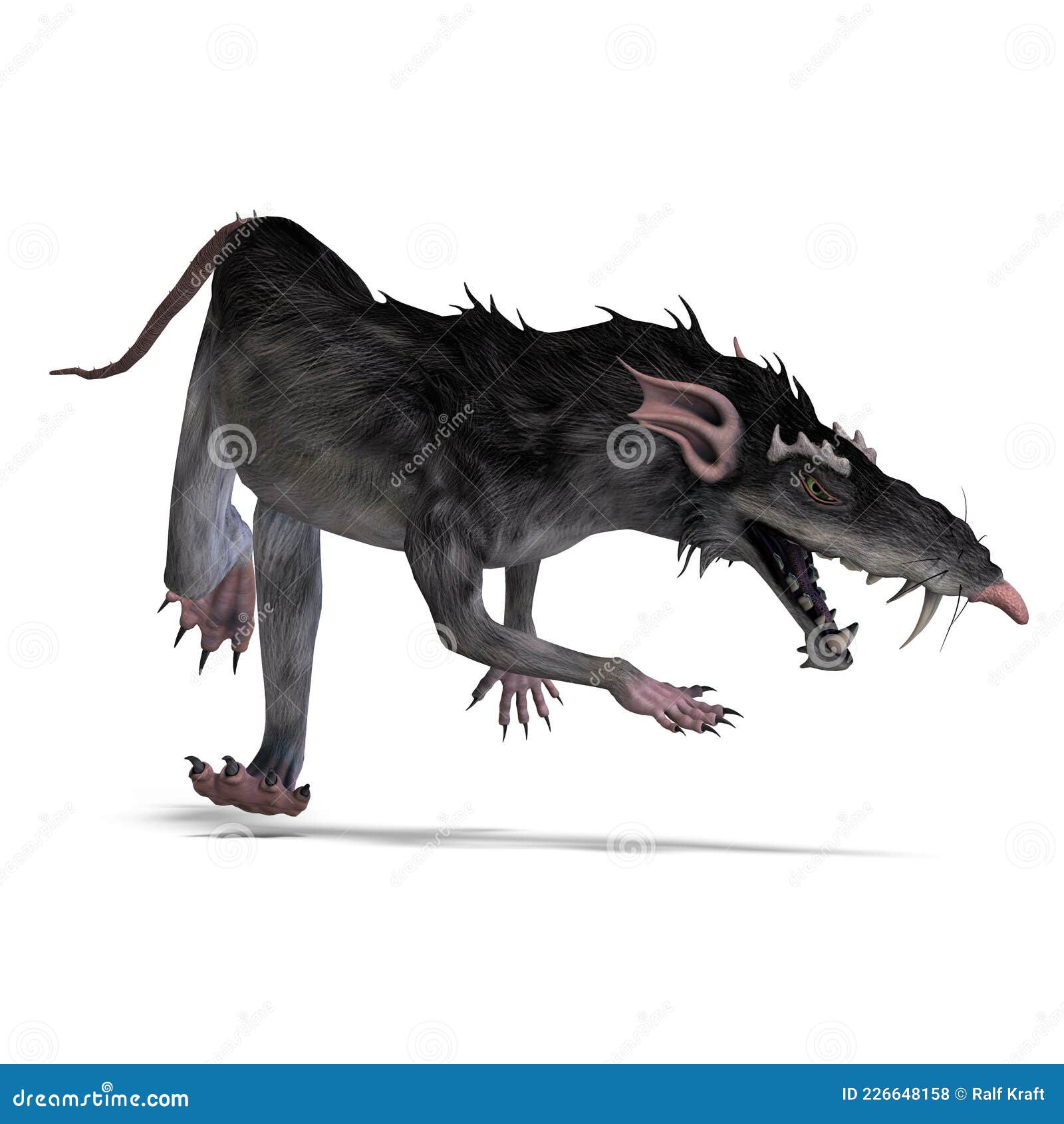 3d-illustration of an Isolated Giant Monster Rat Creature Stock ...