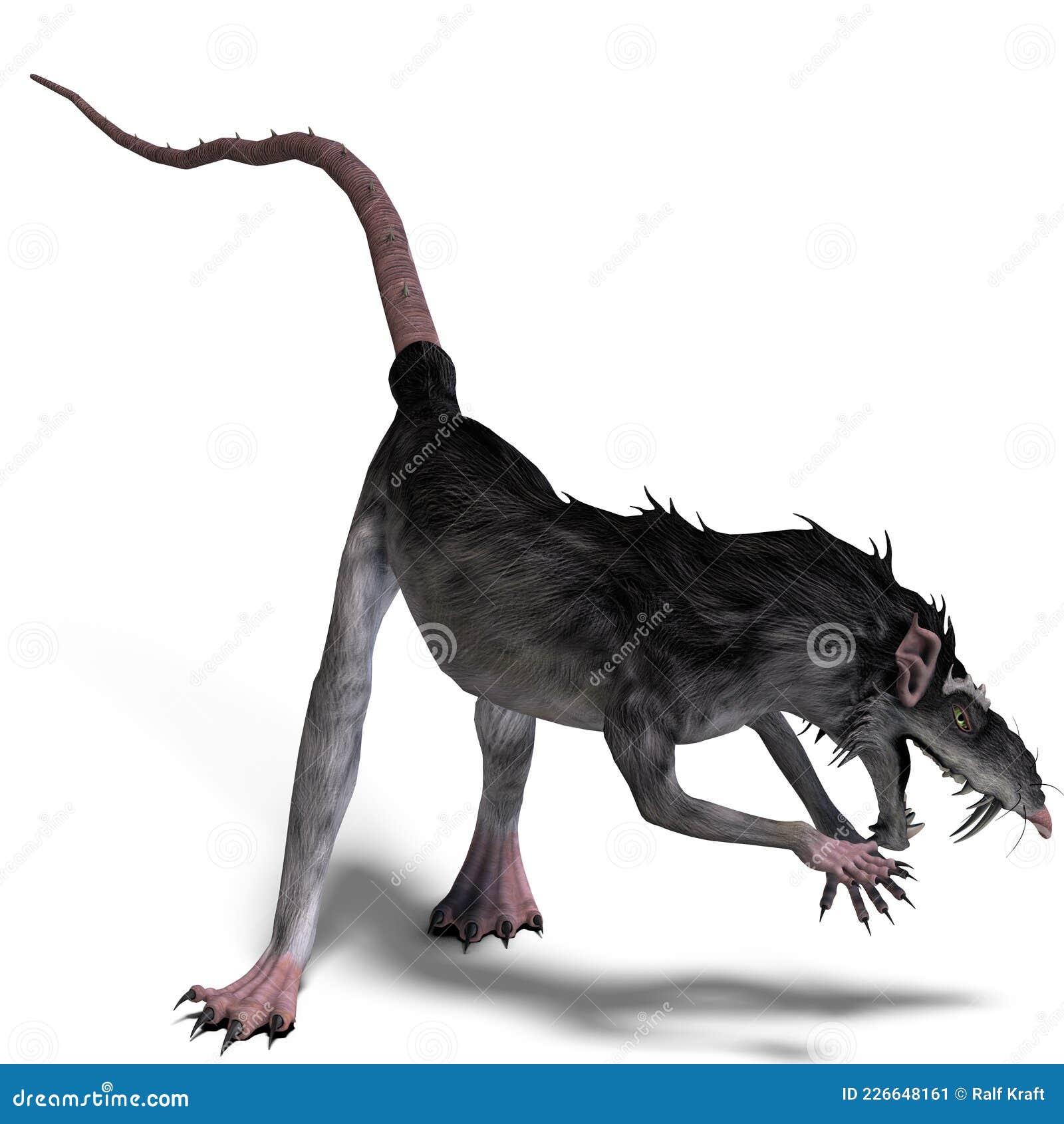 3d-illustration of an Isolated Giant Monster Rat Creature Stock ...
