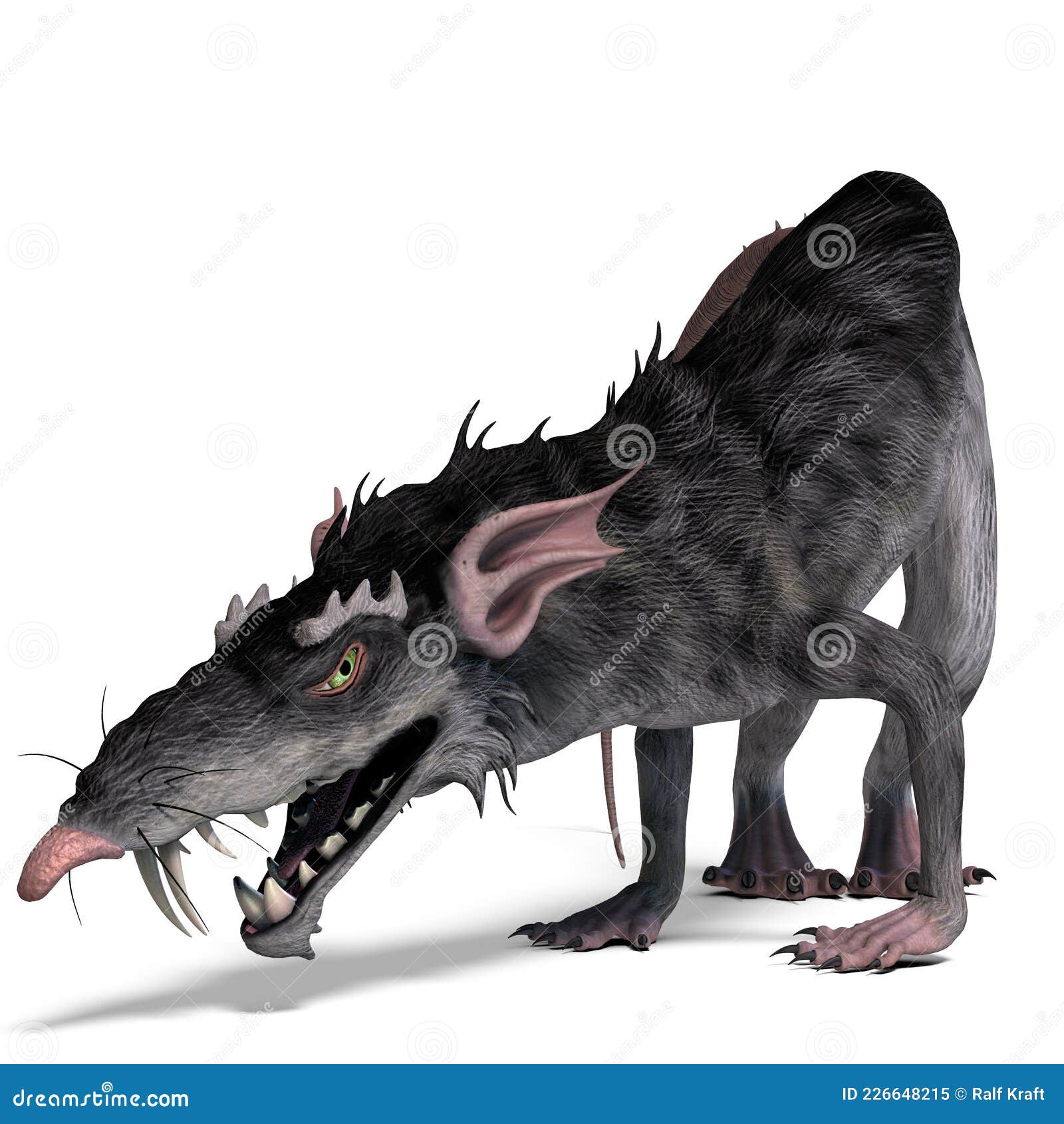 3d-illustration of an Isolated Giant Monster Rat Creature Stock ...