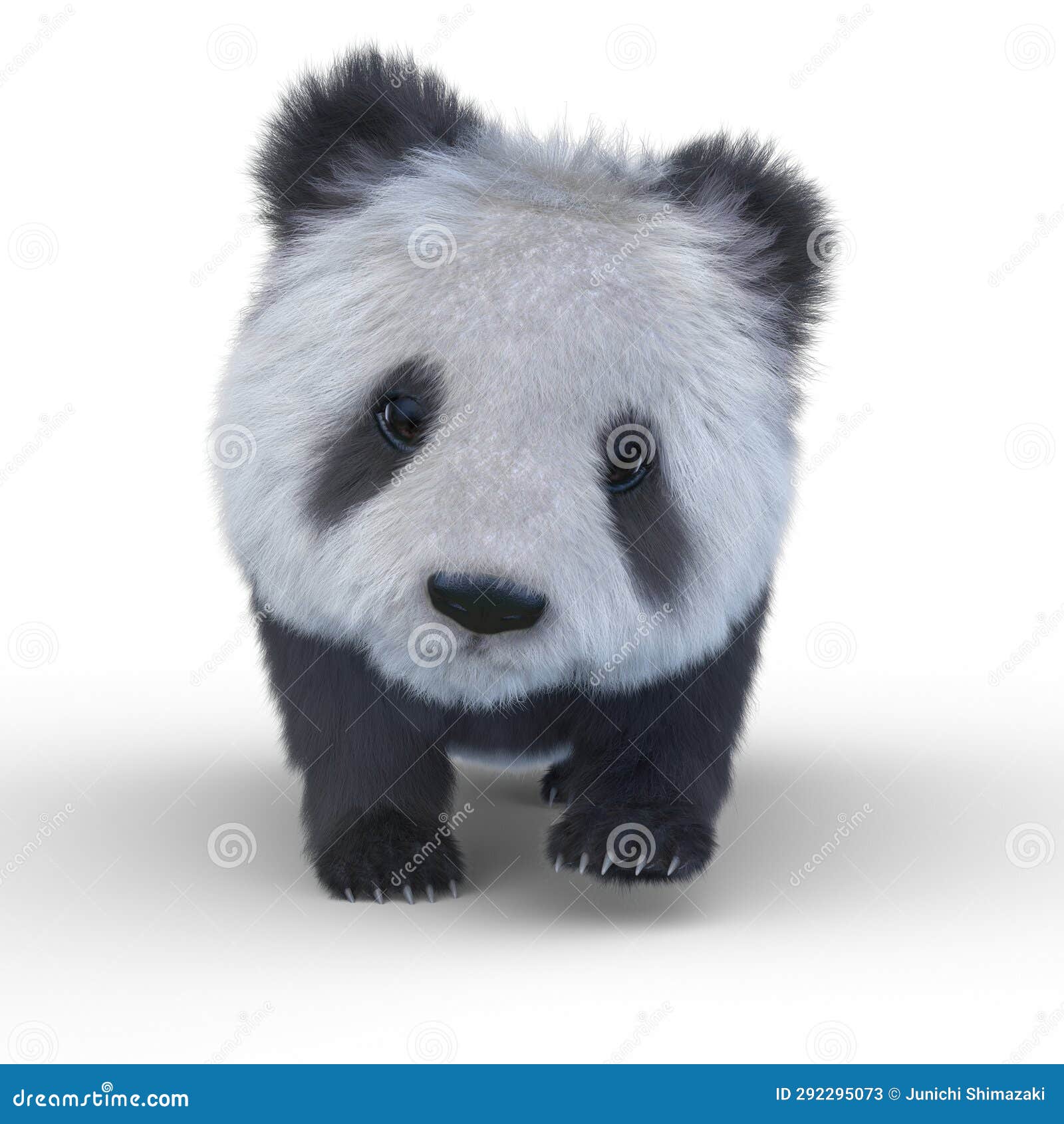 3D Rendering of a Giant Panda Stock Illustration - Illustration of body ...