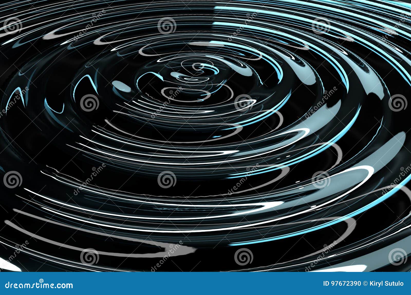 3D Rendering. Glass Ripples Stock Illustration - Illustration of ...