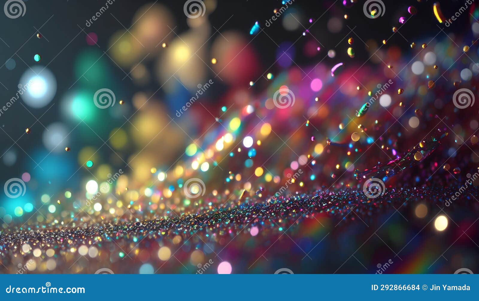 3d Rendering of Glitter Particles with Depth of Field and Bokeh Effect Stock Illustration ...