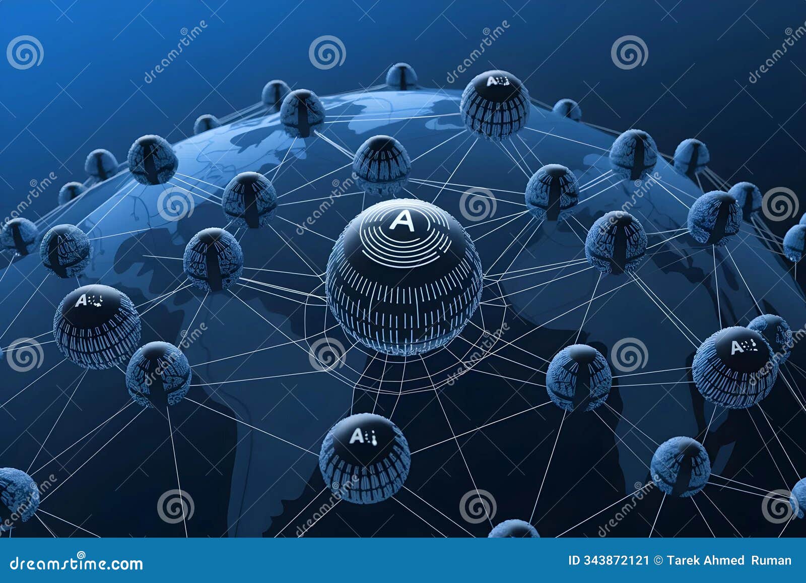 Connected Spheres And Background Stock Photography | CartoonDealer.com ...