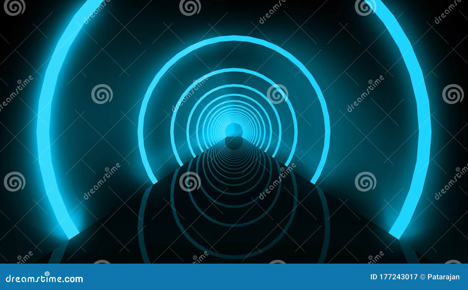 3d Rendering. Glowing Blue Beam Light Circular Rings Tunnel Hole Wall ... 3d Rendering. Glowing Blue Beam Light Circular Rings Tunnel Hole Wall ...