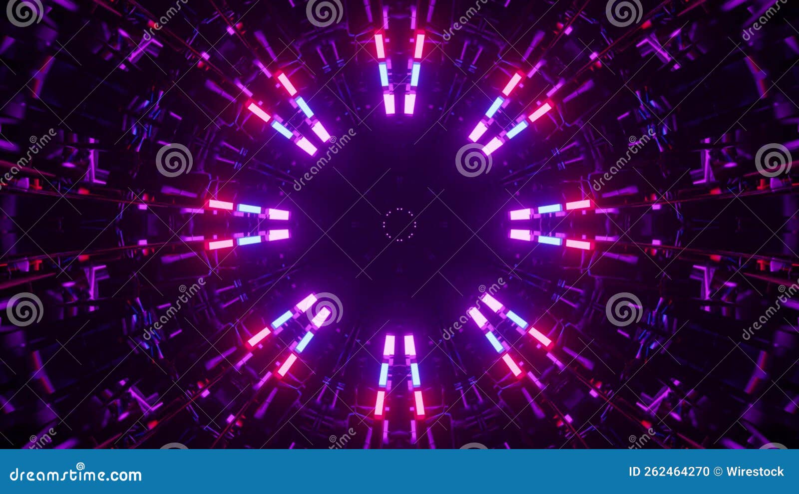 3D Rendering of a Glowing Intergalactic Tunnel Leading To Another ...