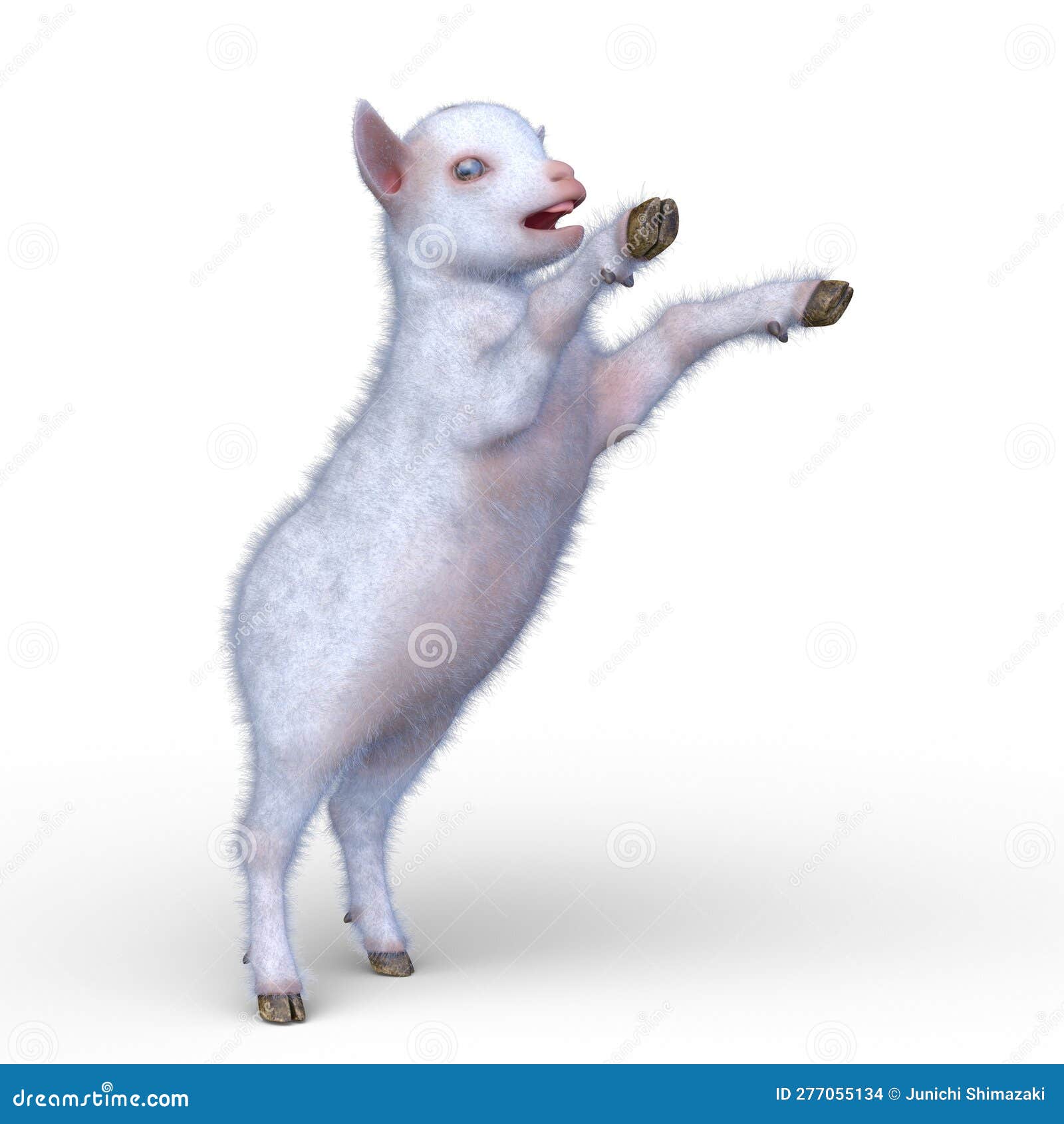 3D rendering of a goatling stock illustration. Illustration of ...