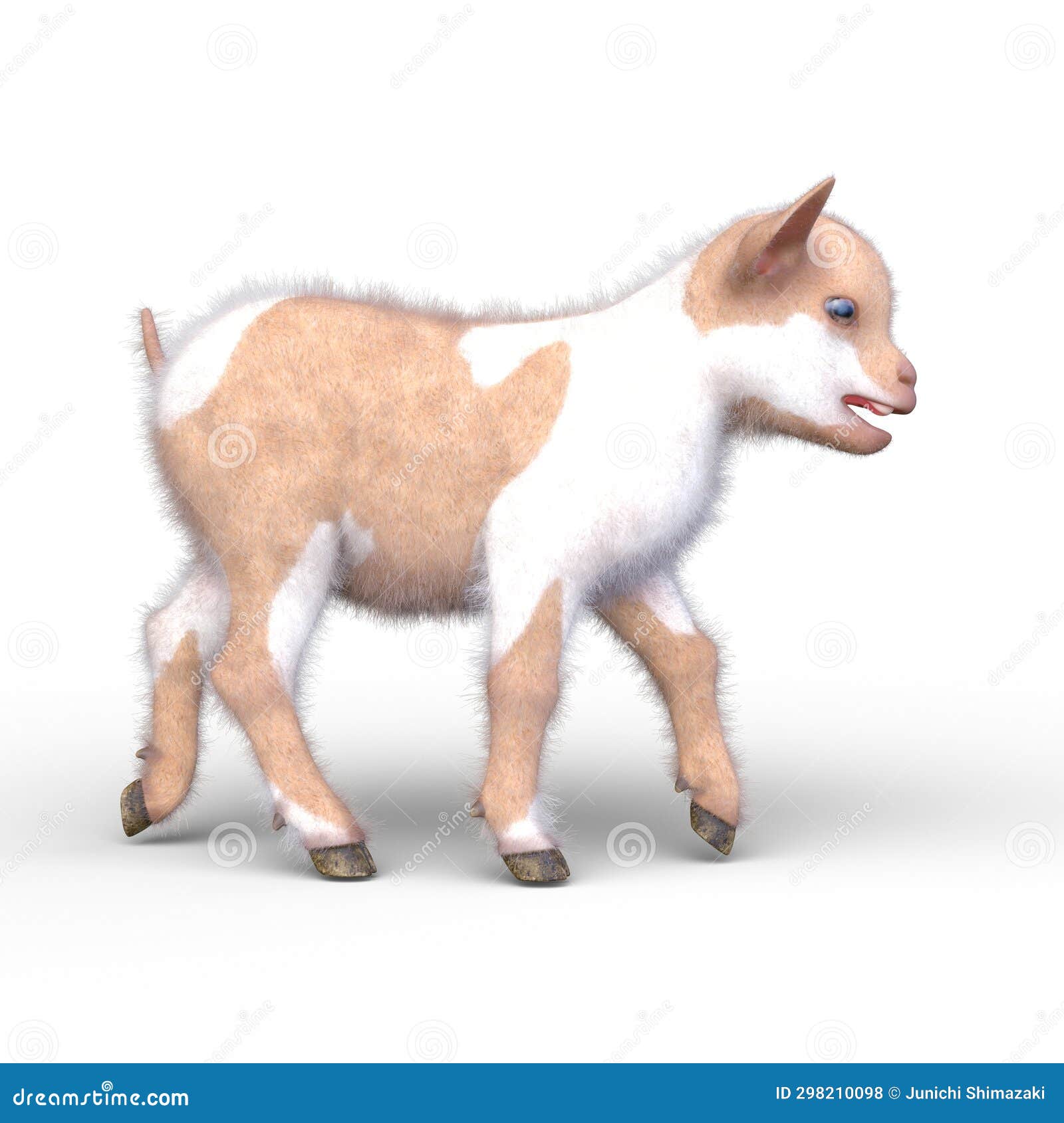 3D rendering of a goatling stock illustration. Illustration of goat ...