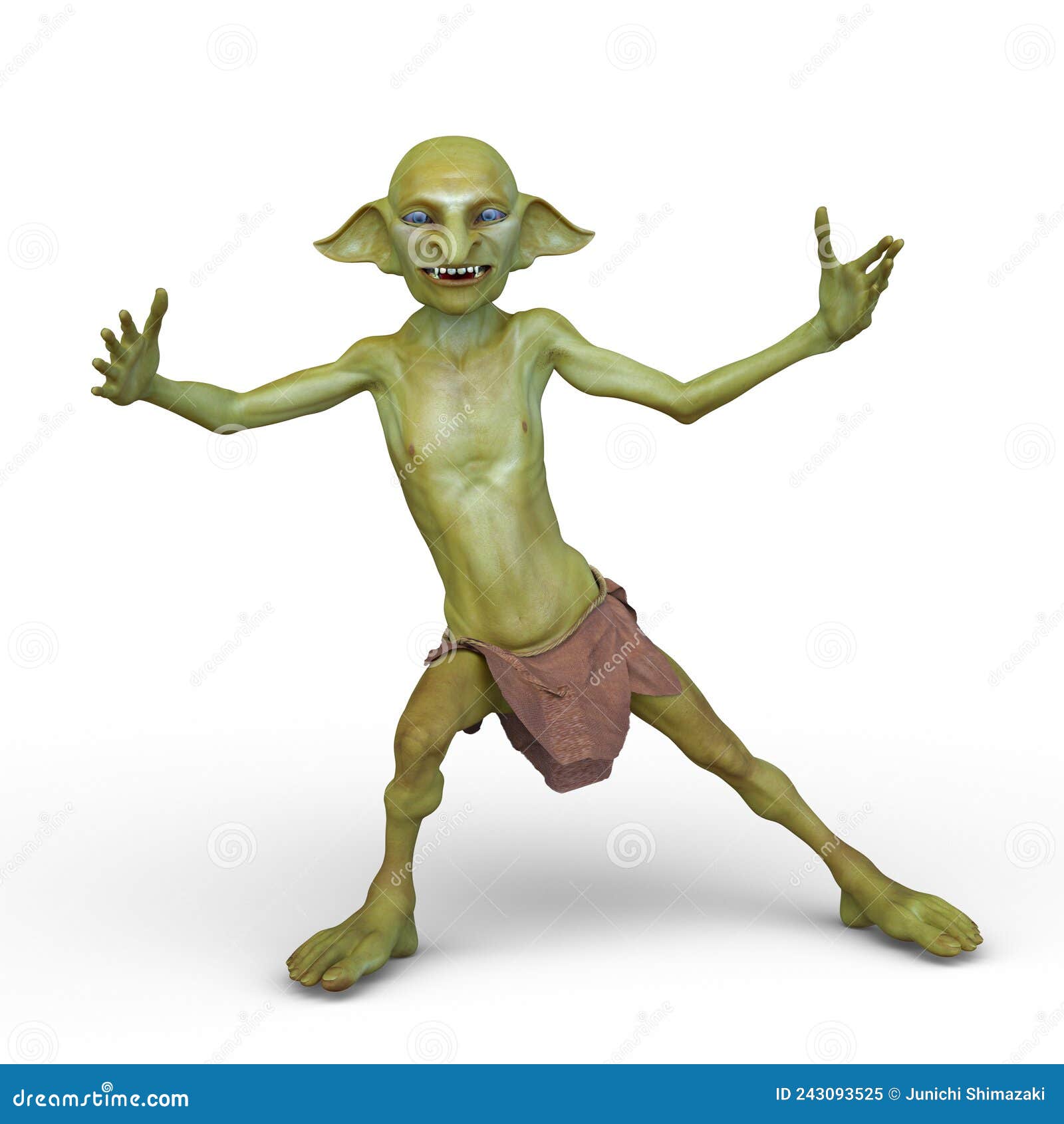 3D rendering of a goblin stock illustration. Illustration of model ...