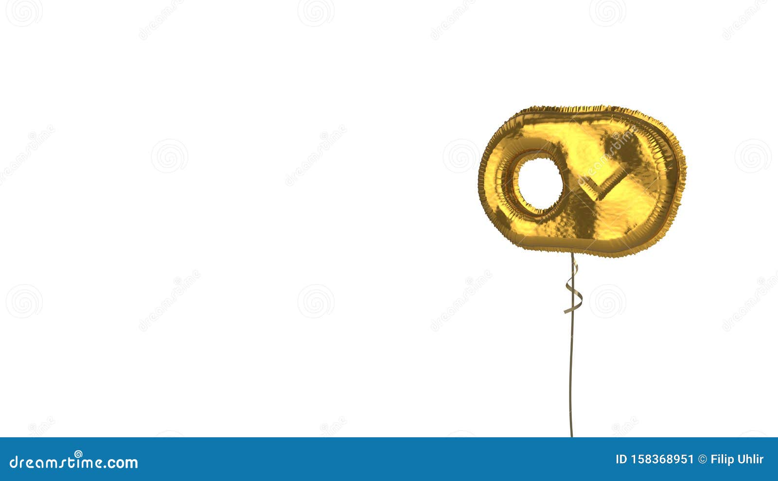Gold Balloon Symbol of Switch on White Background Stock Illustration ...
