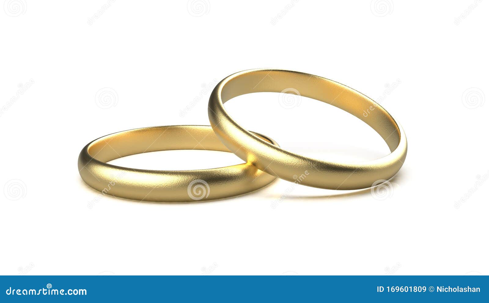 3d Rendering of Gold Ring with White Background Stock Illustration ...