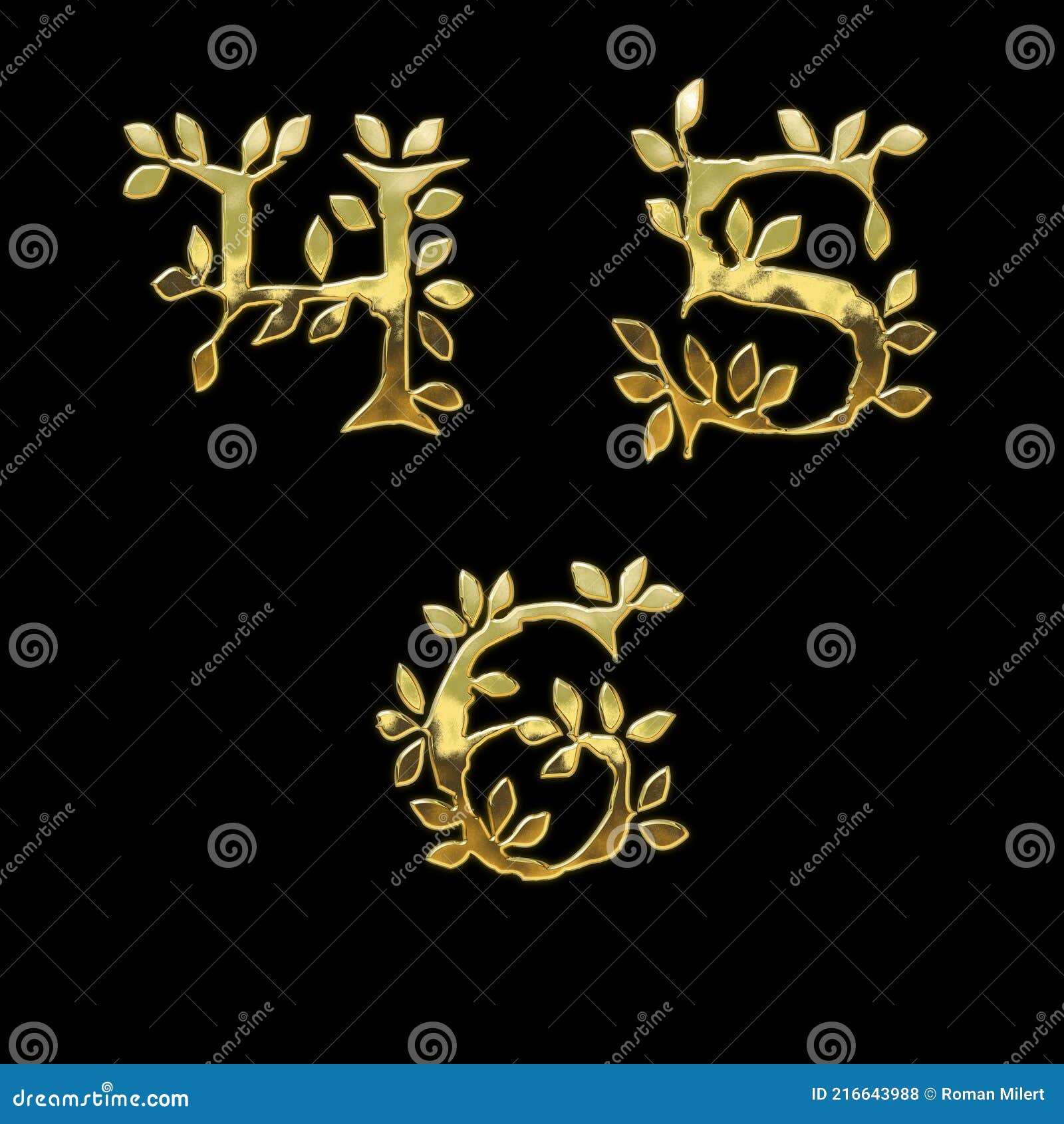 Golden Pho Leaf Graphic, Pho Leaves Gold Color, Pho Leaf Art Line For ...