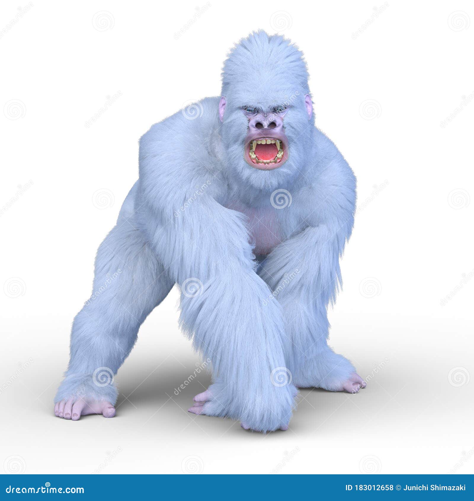 3D Rendering of Gorilla Monster Stock Illustration - Illustration of ...