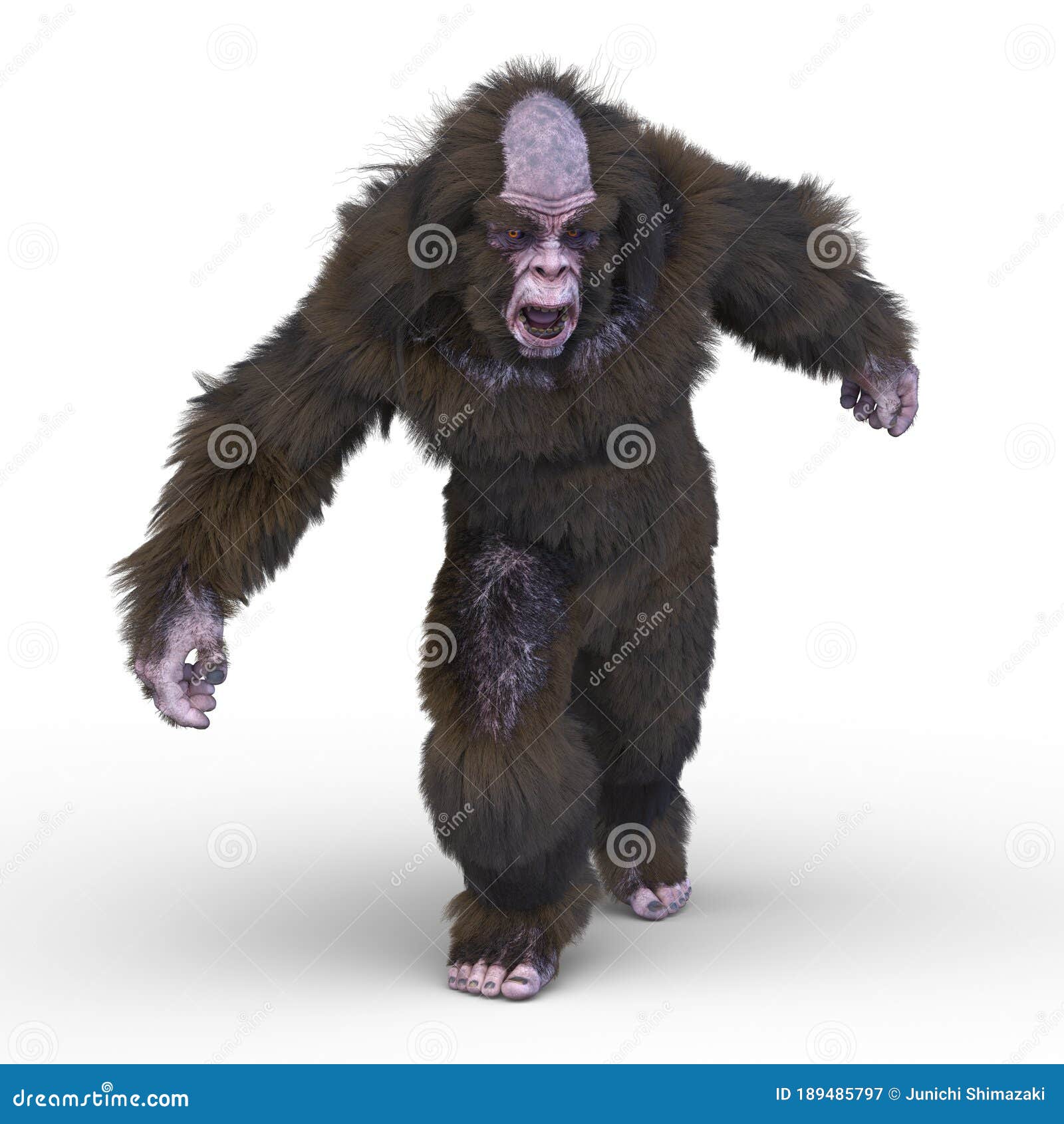3D Rendering of Gorilla Monster Stock Illustration - Illustration of ...