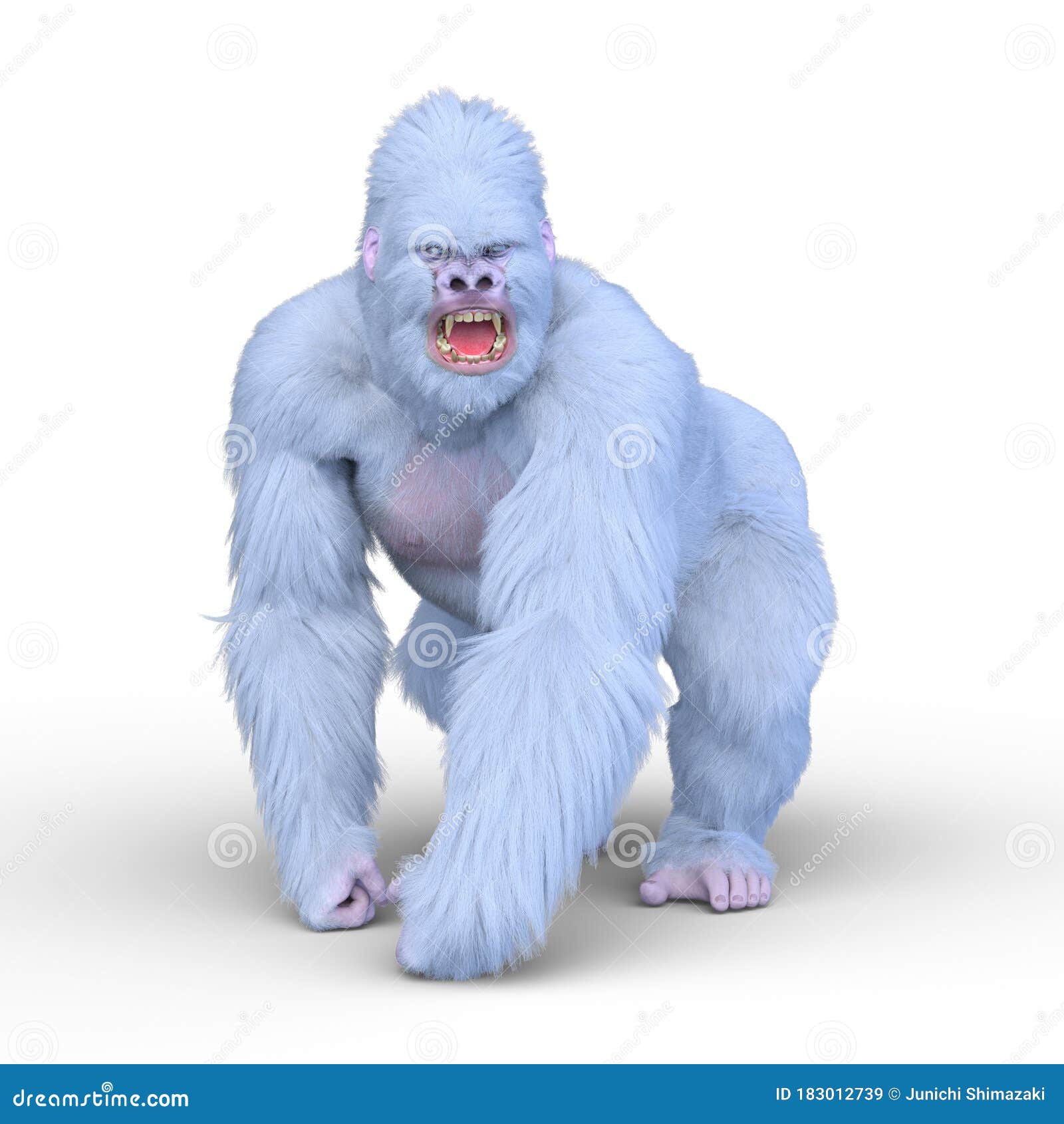 3D Rendering of Gorilla Monster Stock Illustration - Illustration of ...
