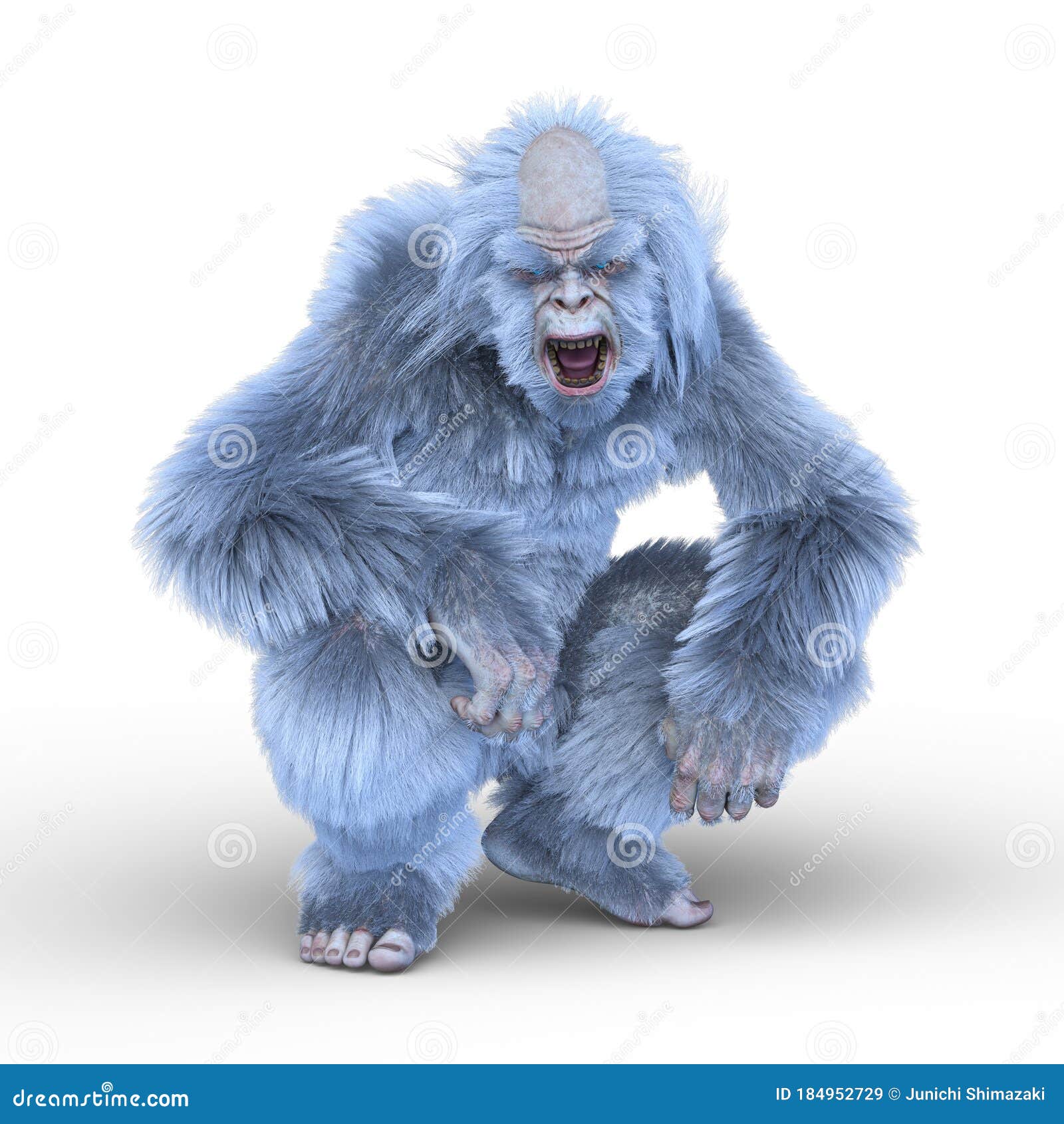3D Rendering of Gorilla Monster Stock Illustration - Illustration of ...