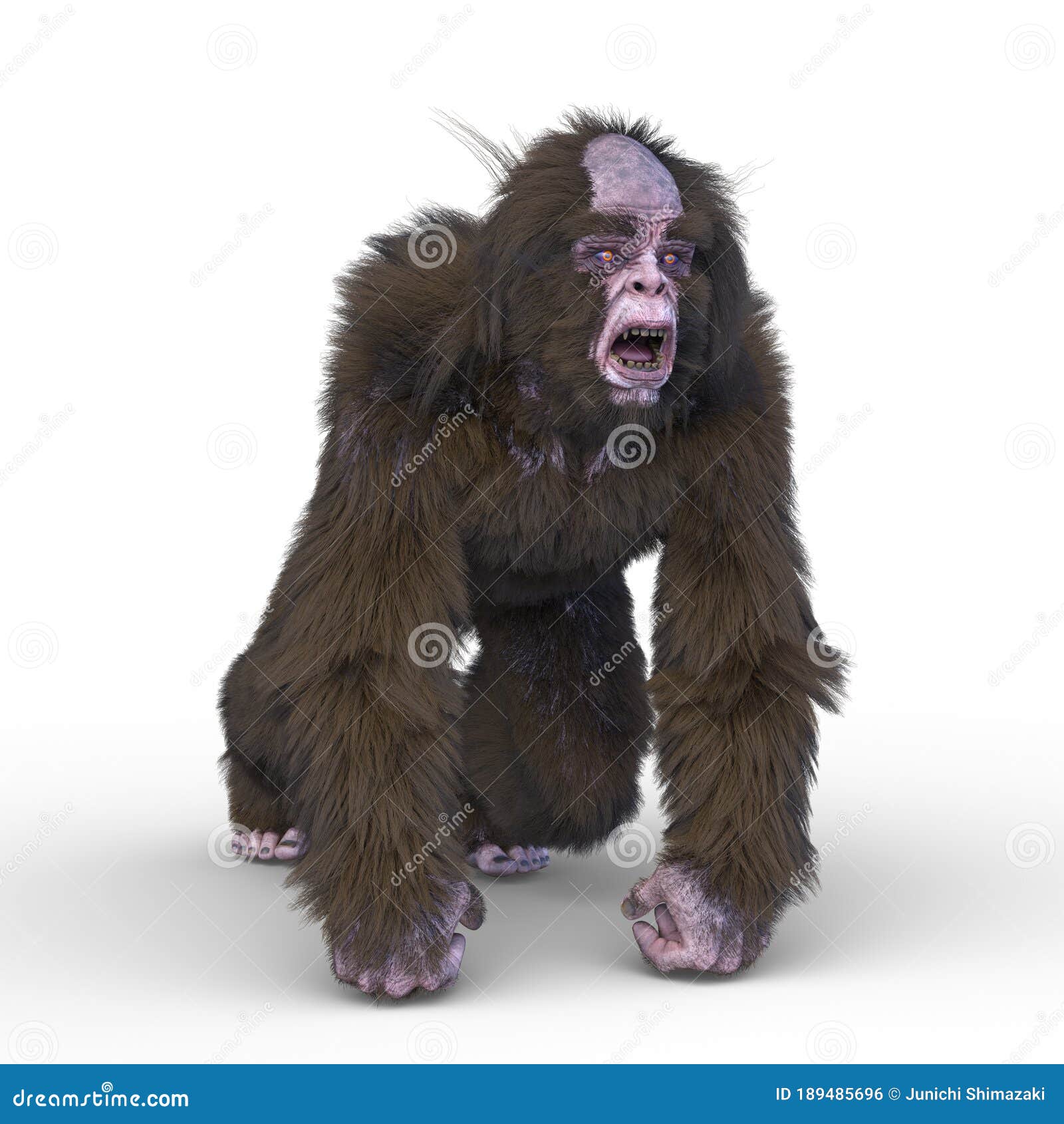 3D Rendering of Gorilla Monster Stock Illustration - Illustration of ...