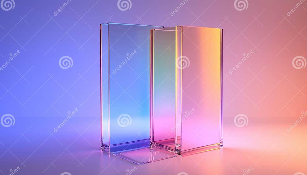3d Rendering of Gradient Transparent Glass in Digital Computer Design ...