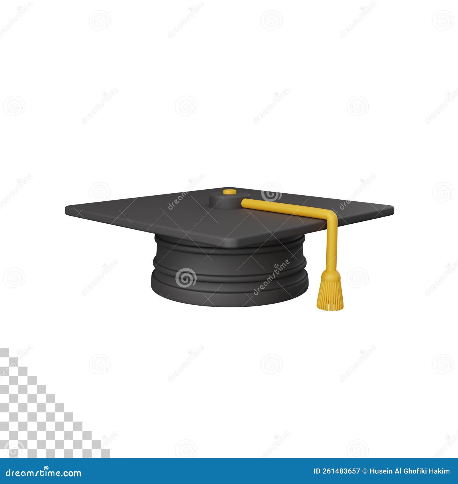 3d Rendering Graduation Hat Isolated Useful for Education, Learning ...