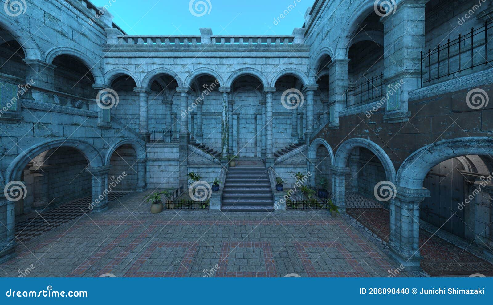 Grand Castle Side View Or Screen Of Travel Sights Vector Illustration ...