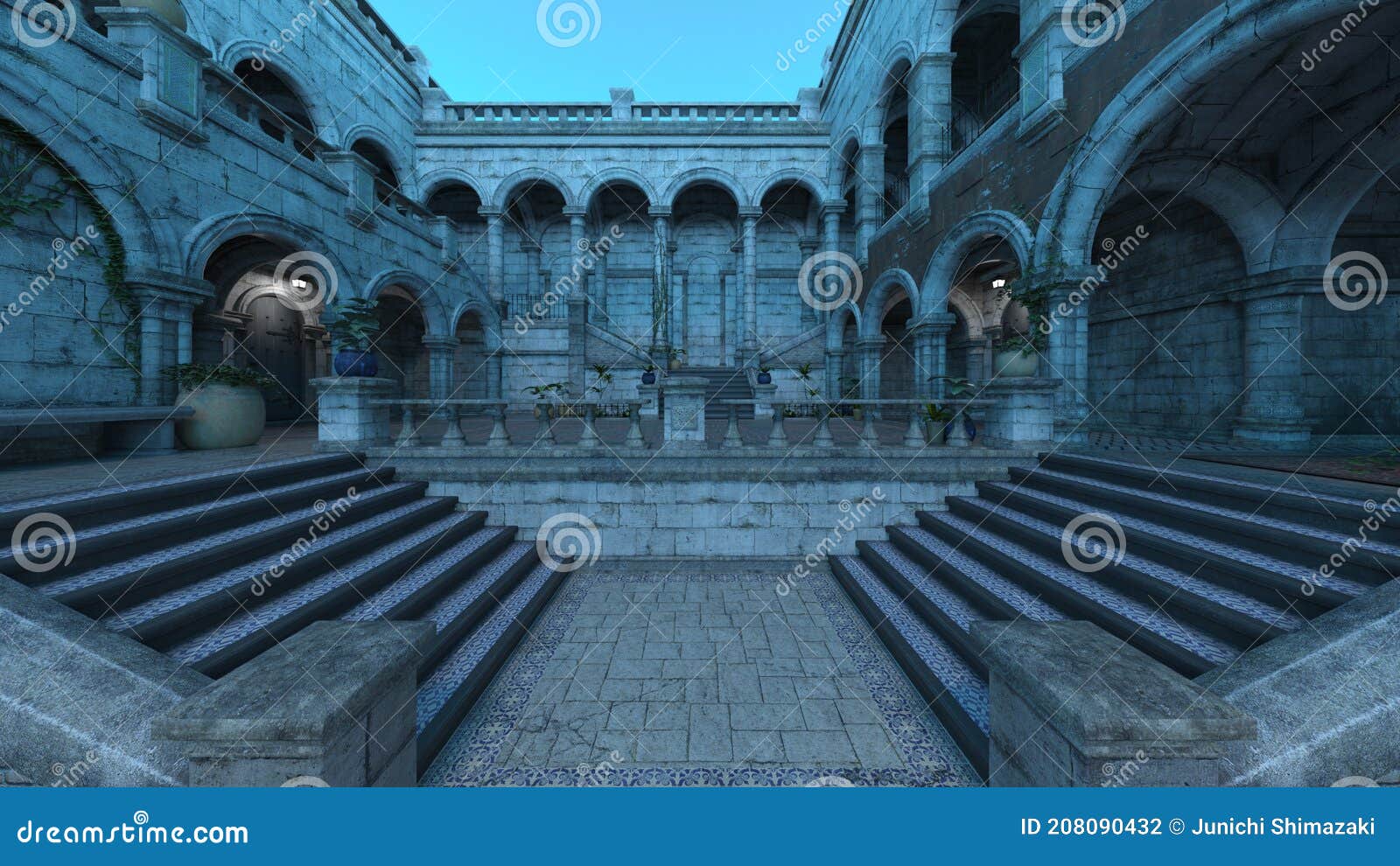 3D Rendering of Grand Castle Stock Illustration - Illustration of ...