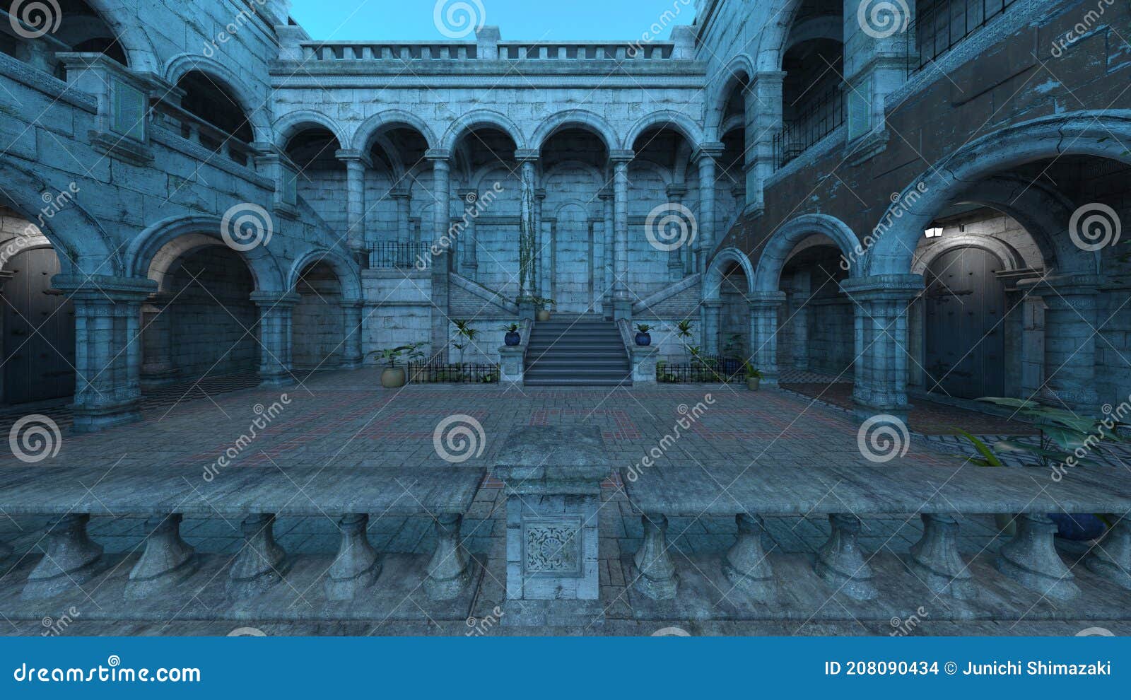 3D Rendering of Grand Castle Stock Illustration - Illustration of ...