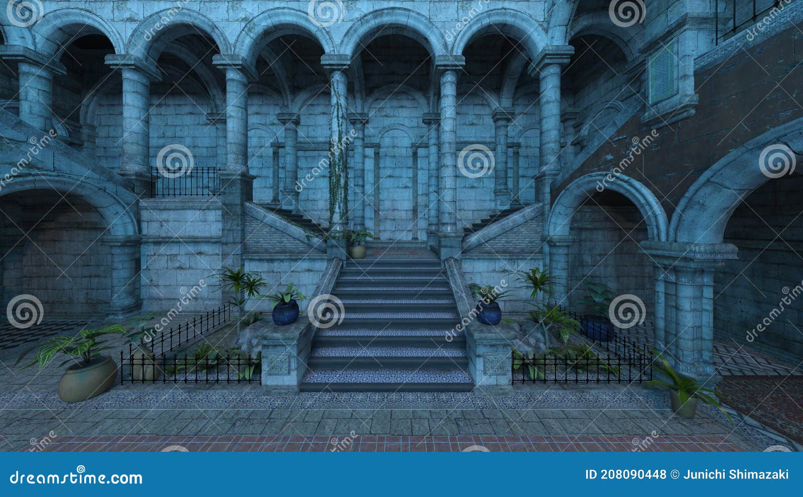 3D Rendering of Grand Castle Stock Illustration - Illustration of game ...