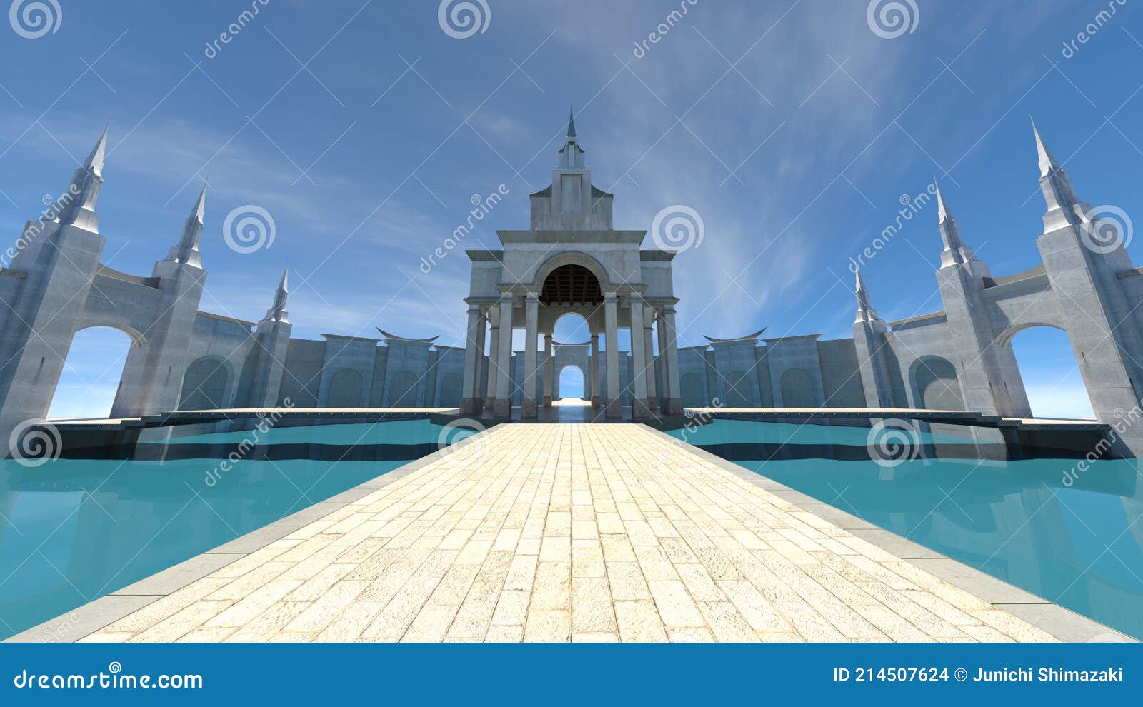 3D Rendering of Grand Palace Stock Illustration - Illustration of ...