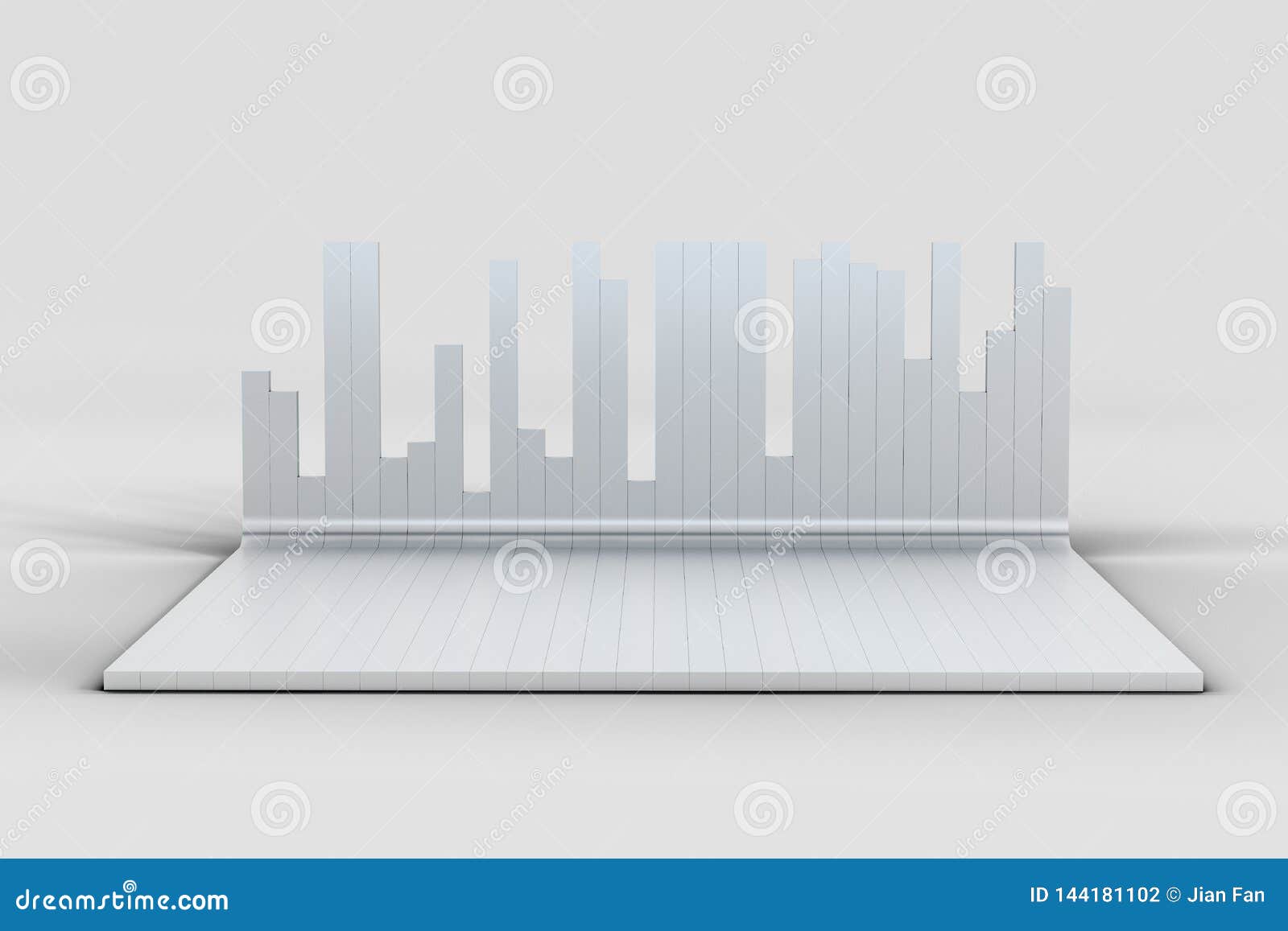 3d Rendering, Graph Chart Background, Business Graph Stock Illustration ...