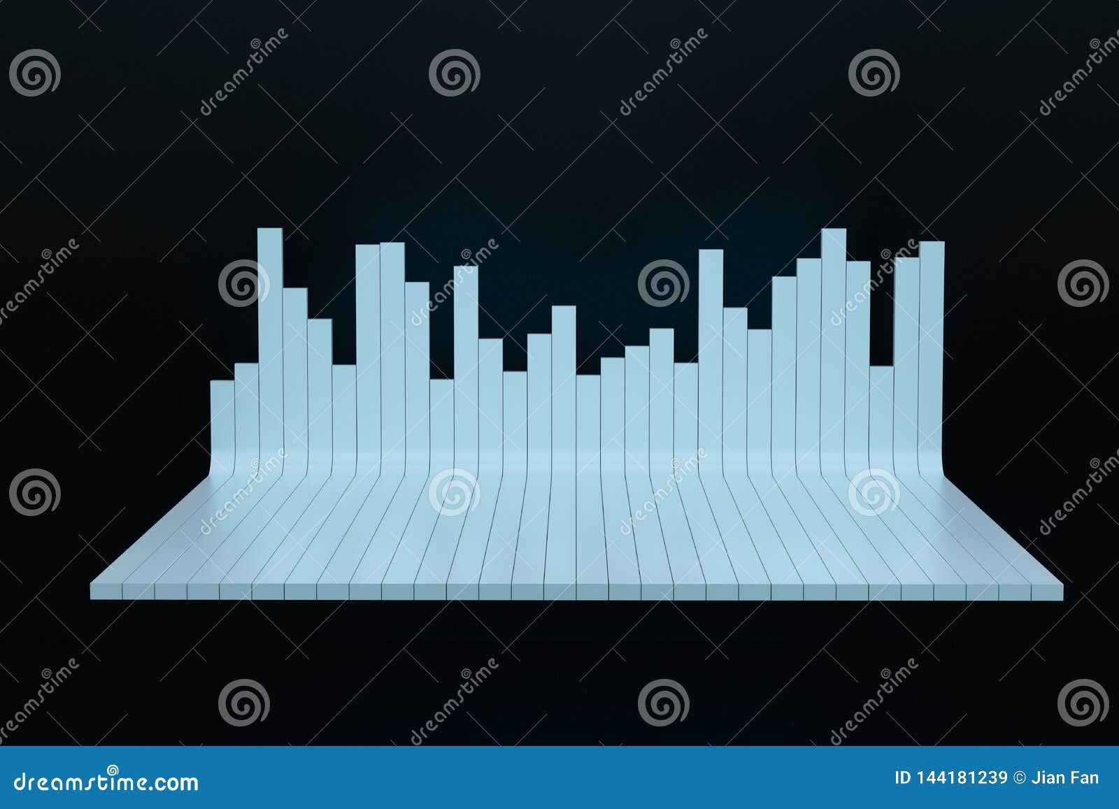 3d Rendering, Graph Chart Background, Business Graph Stock Illustration ...