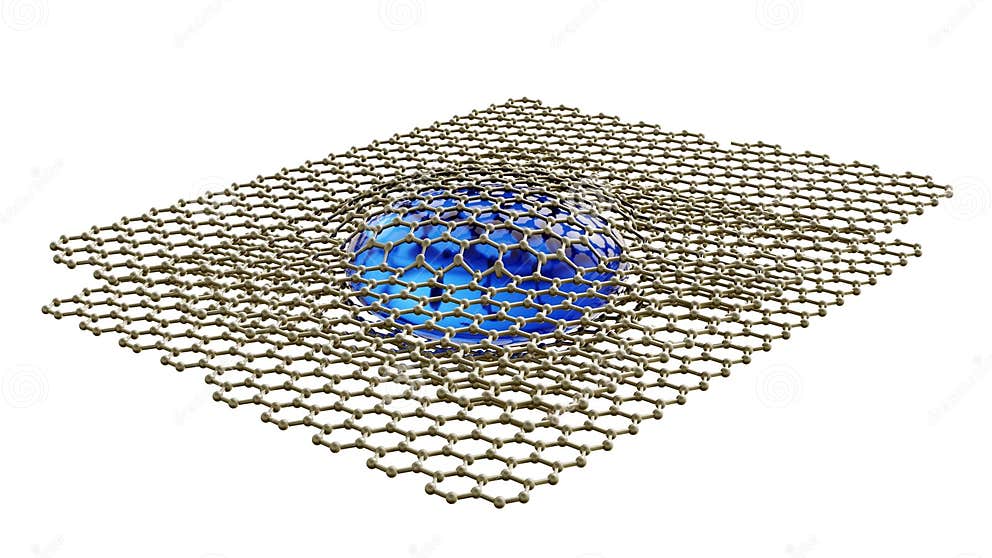 3D Rendering of a Graphene Liquid Cell. Stock Illustration ...