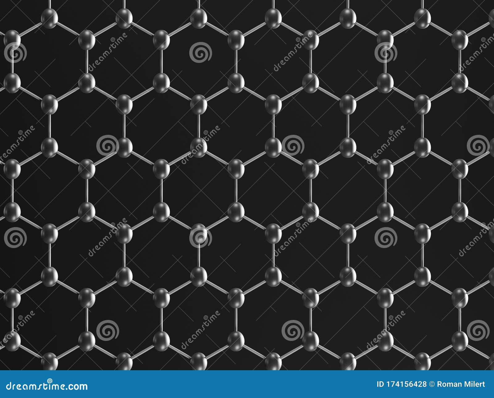Graphene Molecular Structure Stock Illustration - Illustration of model ...