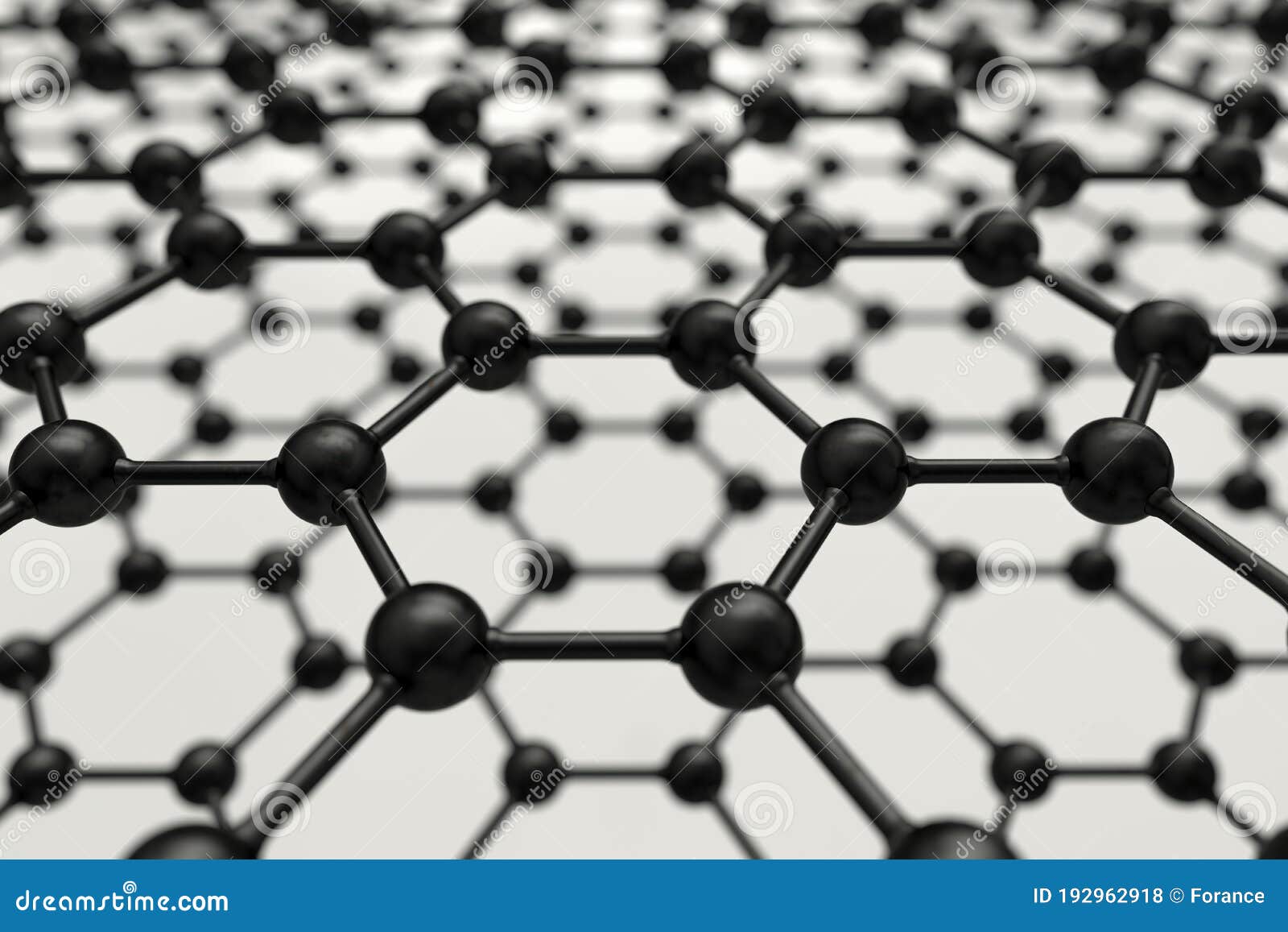 3D Rendering of Graphene Sheets on White Surface Stock Illustration ...
