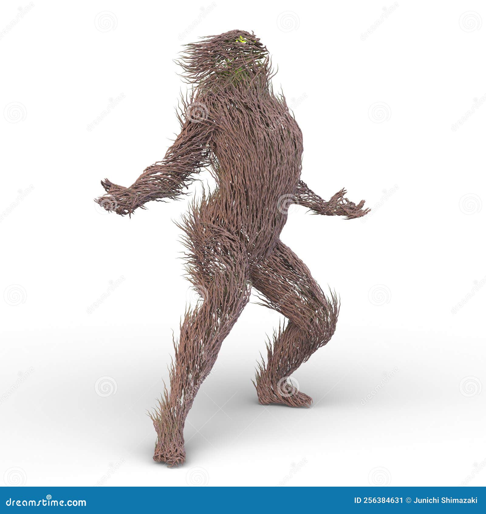 3D Rendering of a Grass Monster Stock Illustration - Illustration of ...