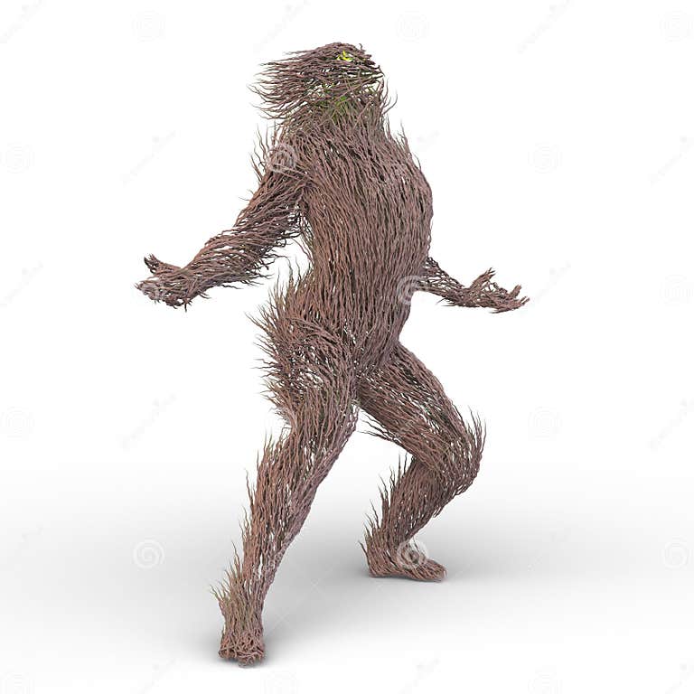3D Rendering of a Grass Monster Stock Illustration - Illustration of ...