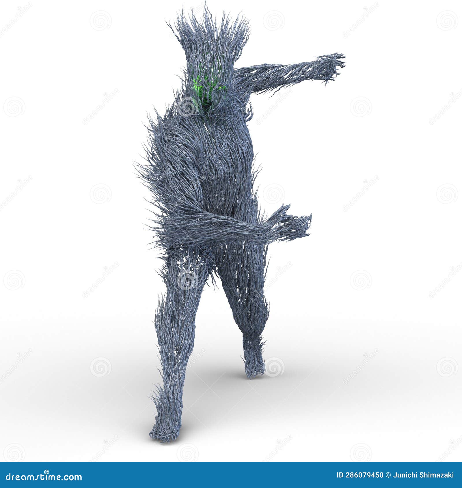 3D Rendering of a Grass Monster Stock Illustration - Illustration of ...